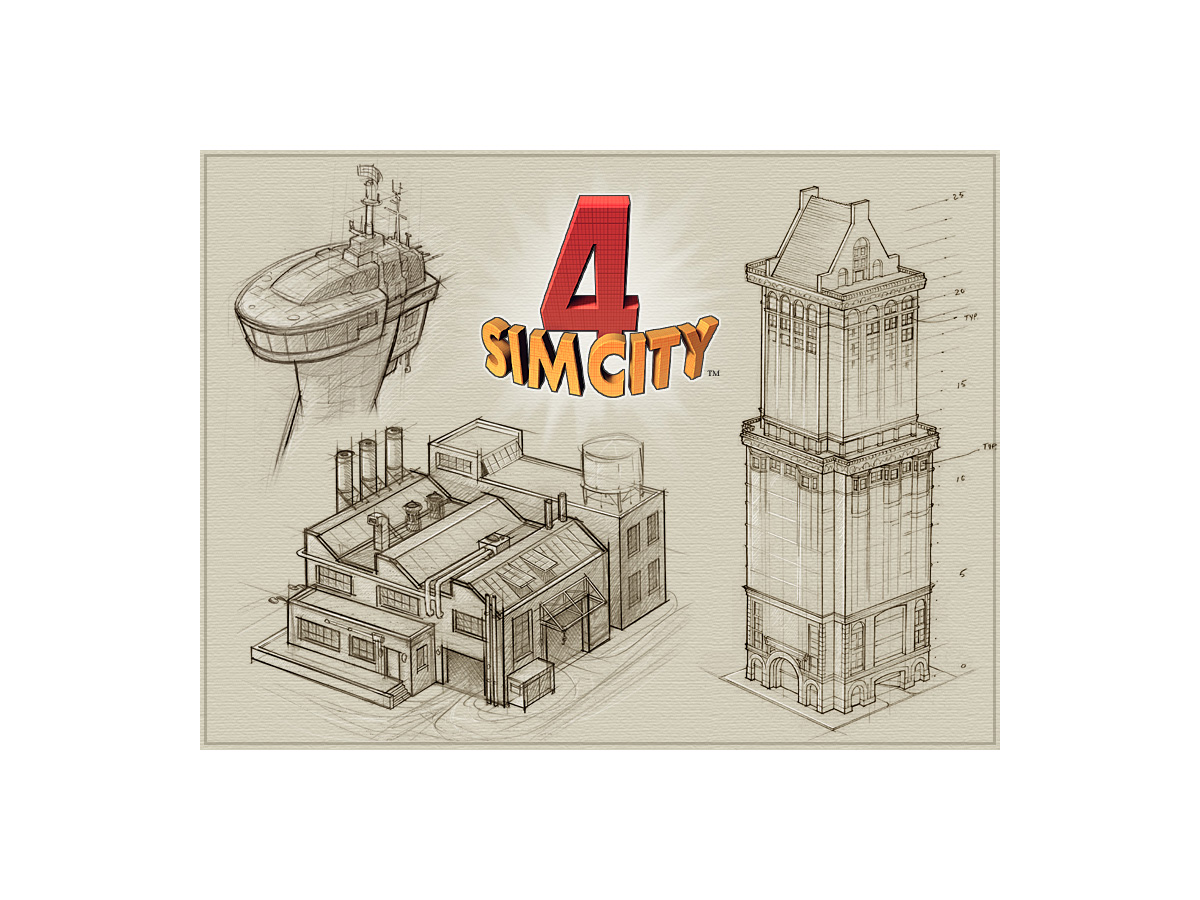 SimCity 4 sketches – Brian White
